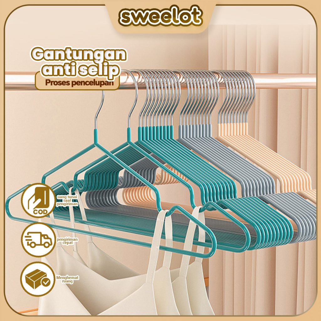 Jual Sweelot 1PCS Gantungan baju berbahan stainless steel untuk ...