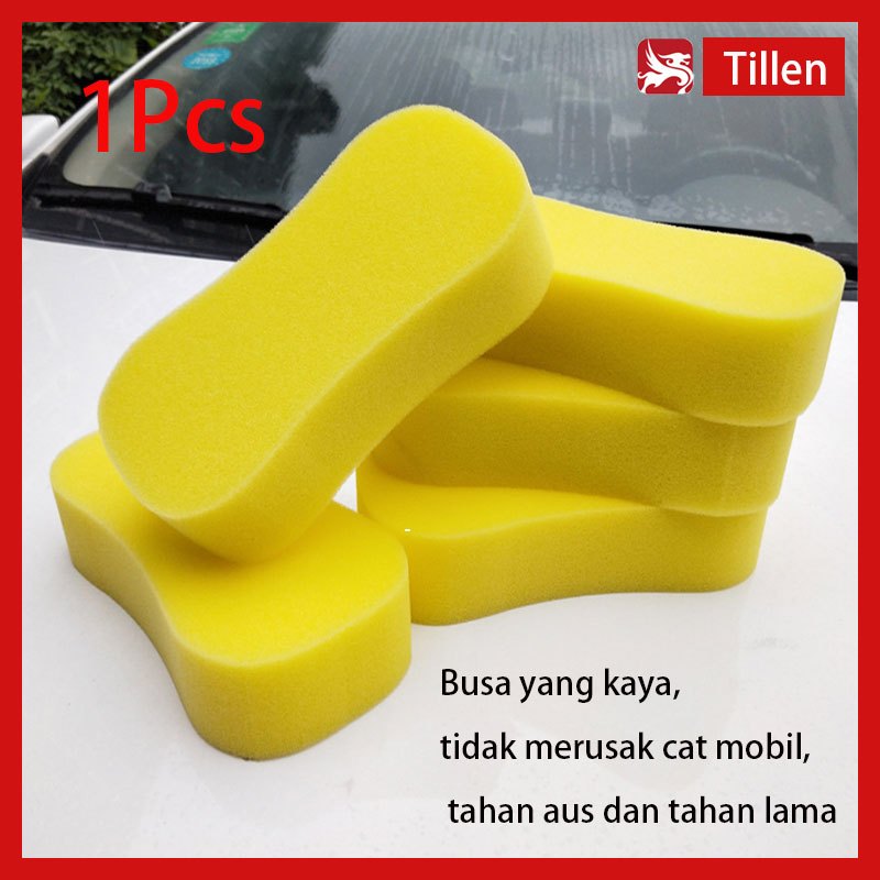 Jual Spons Cuci Mobil Sponge Busa Cuci Mobil Motor Piring Kuning 8 ...