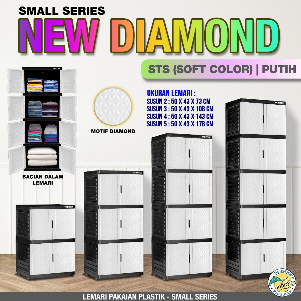 Jual Tabitha (NEW COLOR) - Lemari Pakaian MIni Cabinet 5s 4s 3s 2s ...