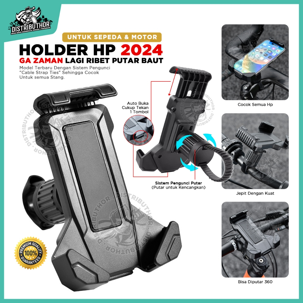 Jual Holder Hp Motor Stang Autolock NBM36 Phone Holder Stang Sepeda ...