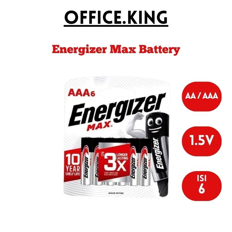 Jual Baterai Max Energizer AA / AAA E91 / E92 BP6 Energizer ISI 6 PCS Battery Batre A2 A3 ...