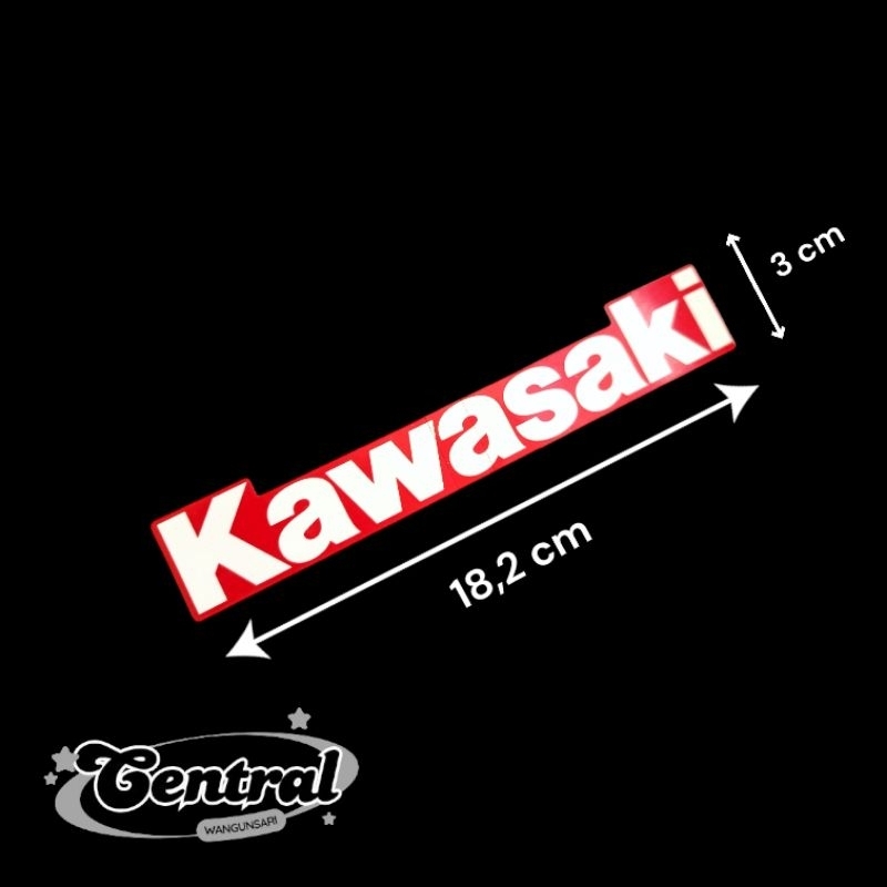 Jual Stiker Kawasaki Tulisan Kawasaki untuk di Tangki Ninja SS MERAH ...