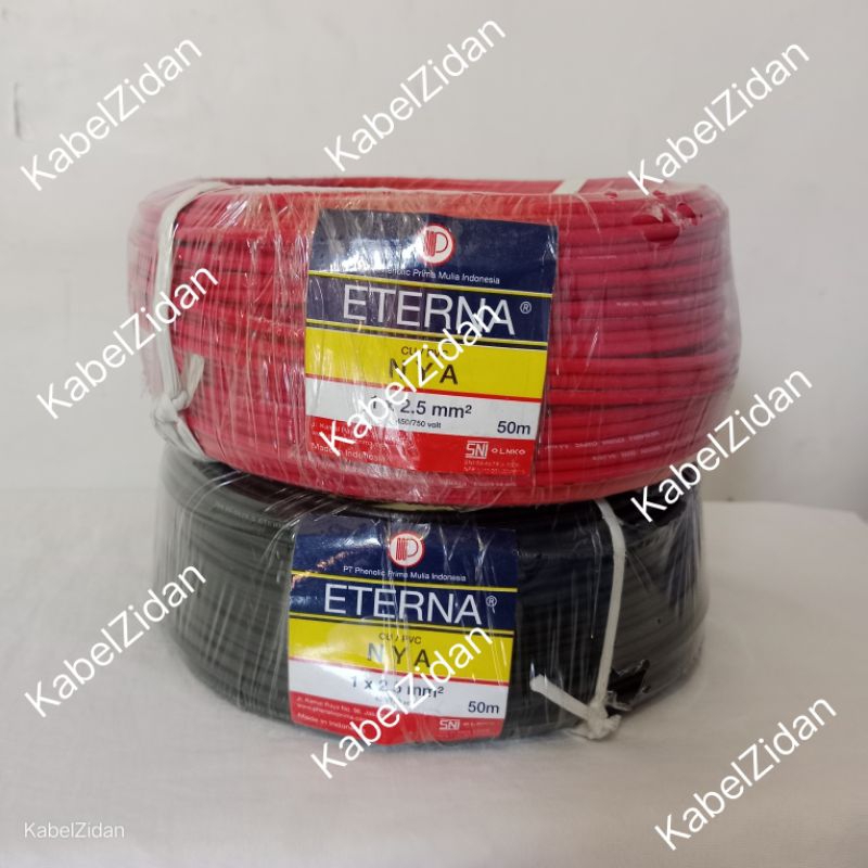 Jual Kabel NYA 1x2,5 merek ETERNA 50meter(kawat) | Shopee Indonesia