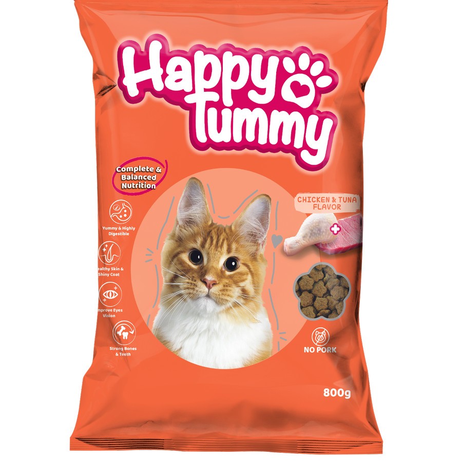 Jual HAPPY TUMMY CAT FOOD FRESHPACK 800gr - Makanan Kucing Chicken Tuna ...