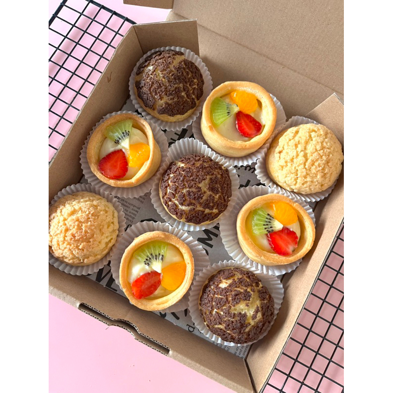 Jual Camilan Mix Soes buah dan choux / soes buah / choux au craqueline ...