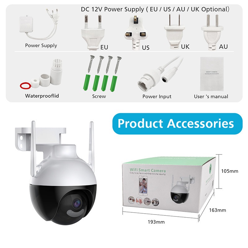 Jual V380 Outdoor CCTV Full HD WIFI 360 Derajat Control Waterproof ...