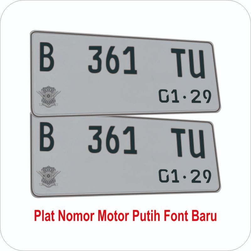 Jual Plat Motor Standar Putih Plat Motor Standar Hitam | Shopee Indonesia