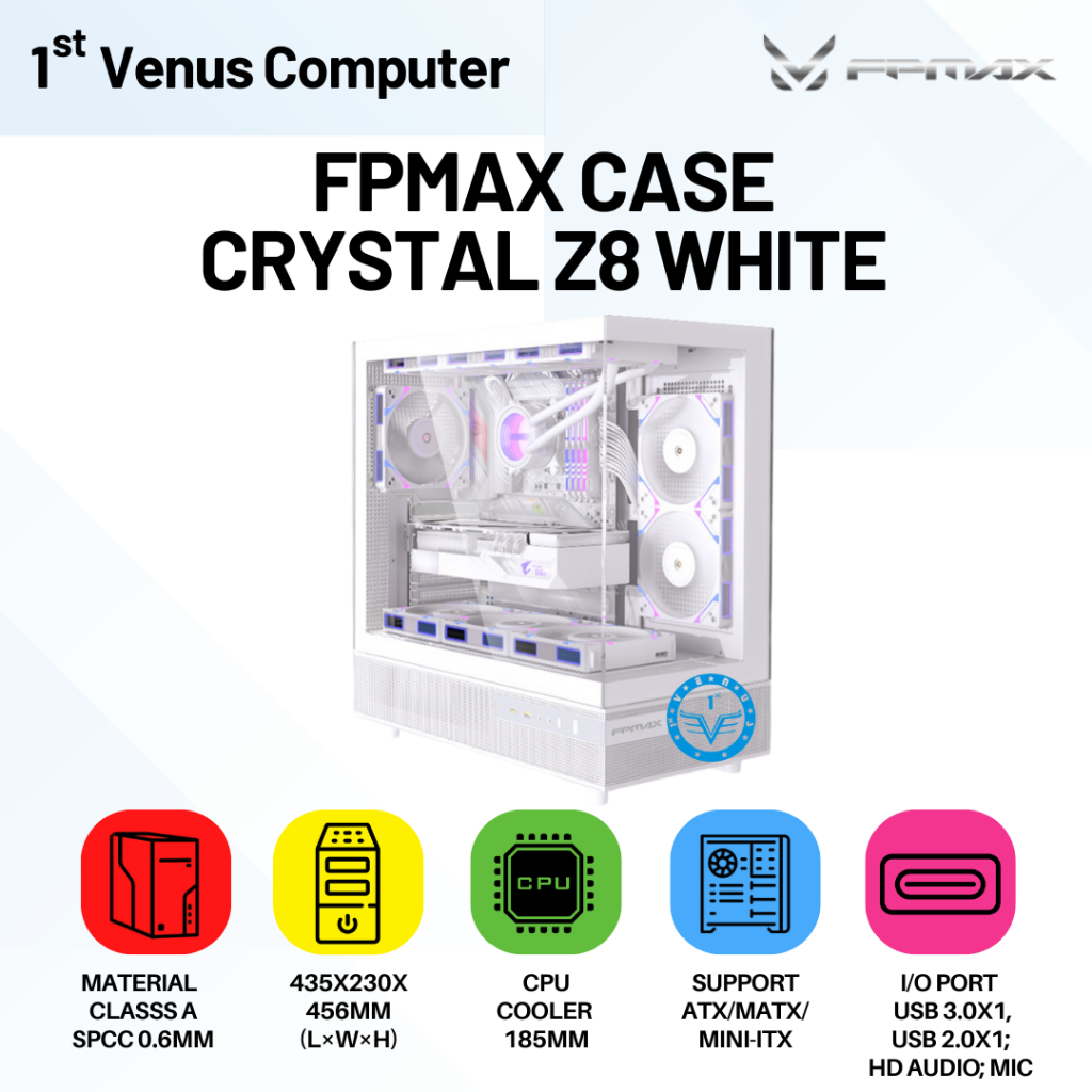 Jual CASING PC FPMAX Crystal Z8 White - ATX, mATX, ITX / CASE03-FPM ...