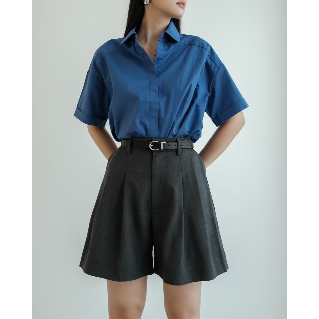 Jual Seminggu.rtw - Runa Pleated Short Pants | Shopee Indonesia