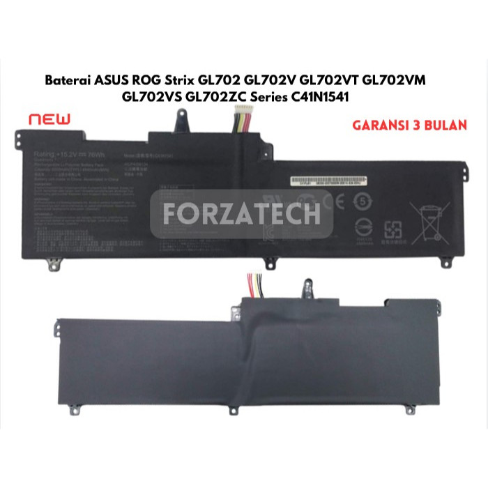 Jual Baterai ASUS ROG Strix GL702 GL702V GL702VT GL702VM GL702VS GL702ZC Series C41N1541 ...