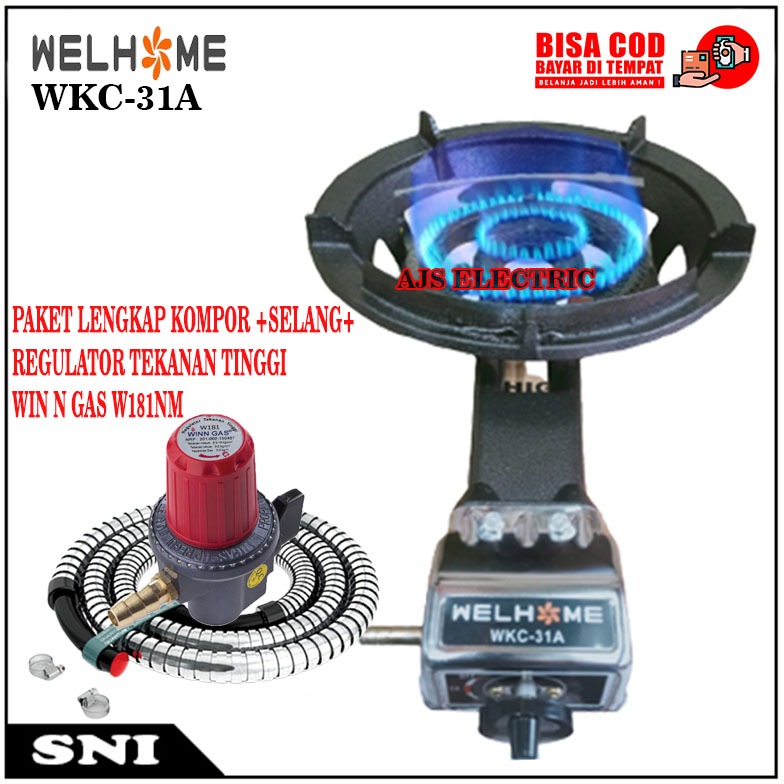 Jual termurah!!!Kompor Cor Gas LPG WELHOME 1 Tungku Low Pressure ...
