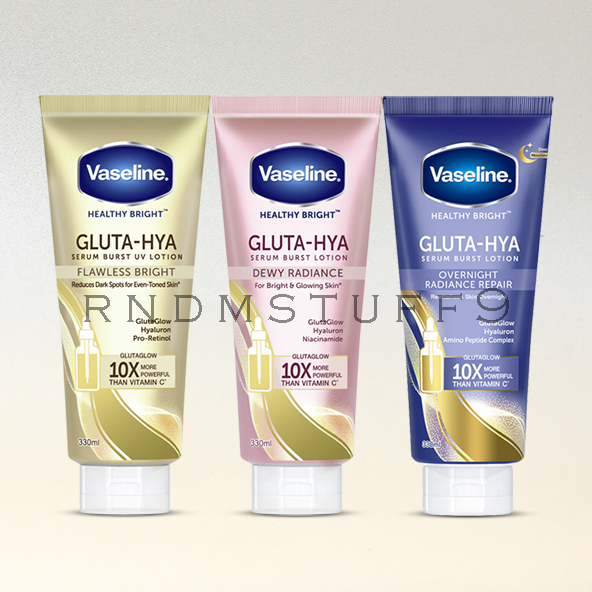Jual Vaseline Healthy Bright Gluta Hya Serum Brust UV Lotion Dewy ...