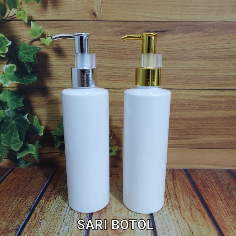 Jual BOTOL RF 250ML PUTIH PUMP CLIP OIL GOLD SILVER PET 250 ML PUTIH ...