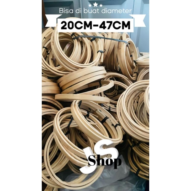 Jual roll bambu oven bulat / bahan karajinan sangkar / lingkaran bambu ...