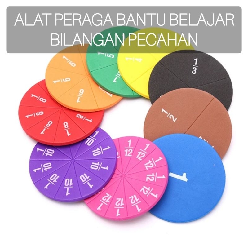 Jual (ADA MAGNET) ALAT BELAJAR ANGKA PECAHAN BAHAN FOAM / APE BELAJAR ...