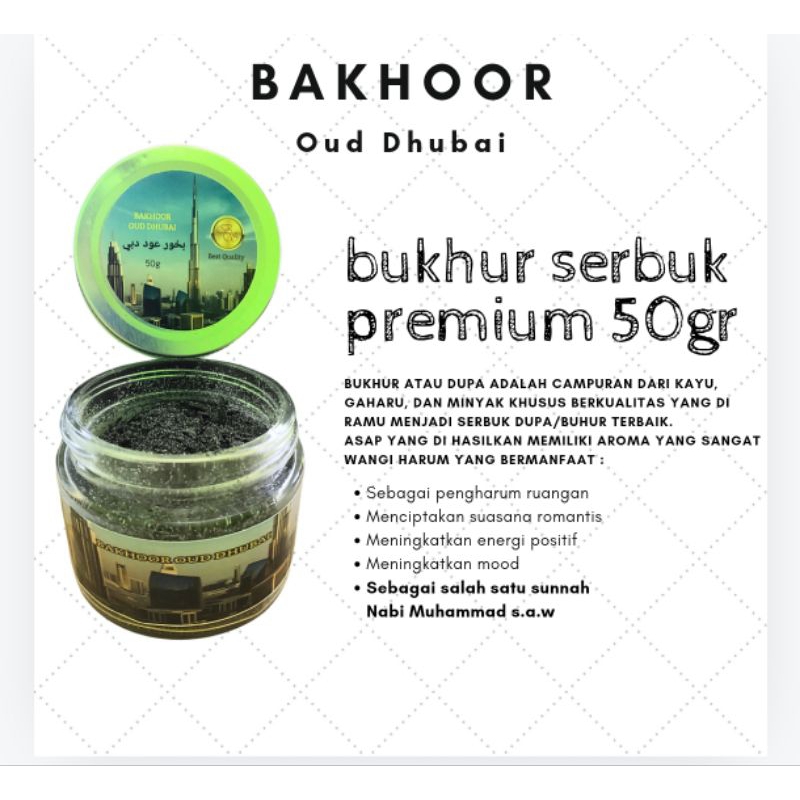 Jual Bukhur serbuk premium oud Dubai 50gr buhur BS original | Shopee ...