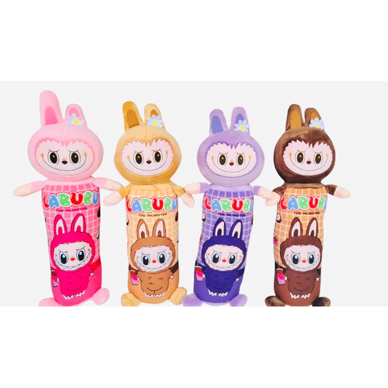 Jual Boneka Guling Viral Labubu The Monsters Macaroon Ukuran 50cm bahan ...