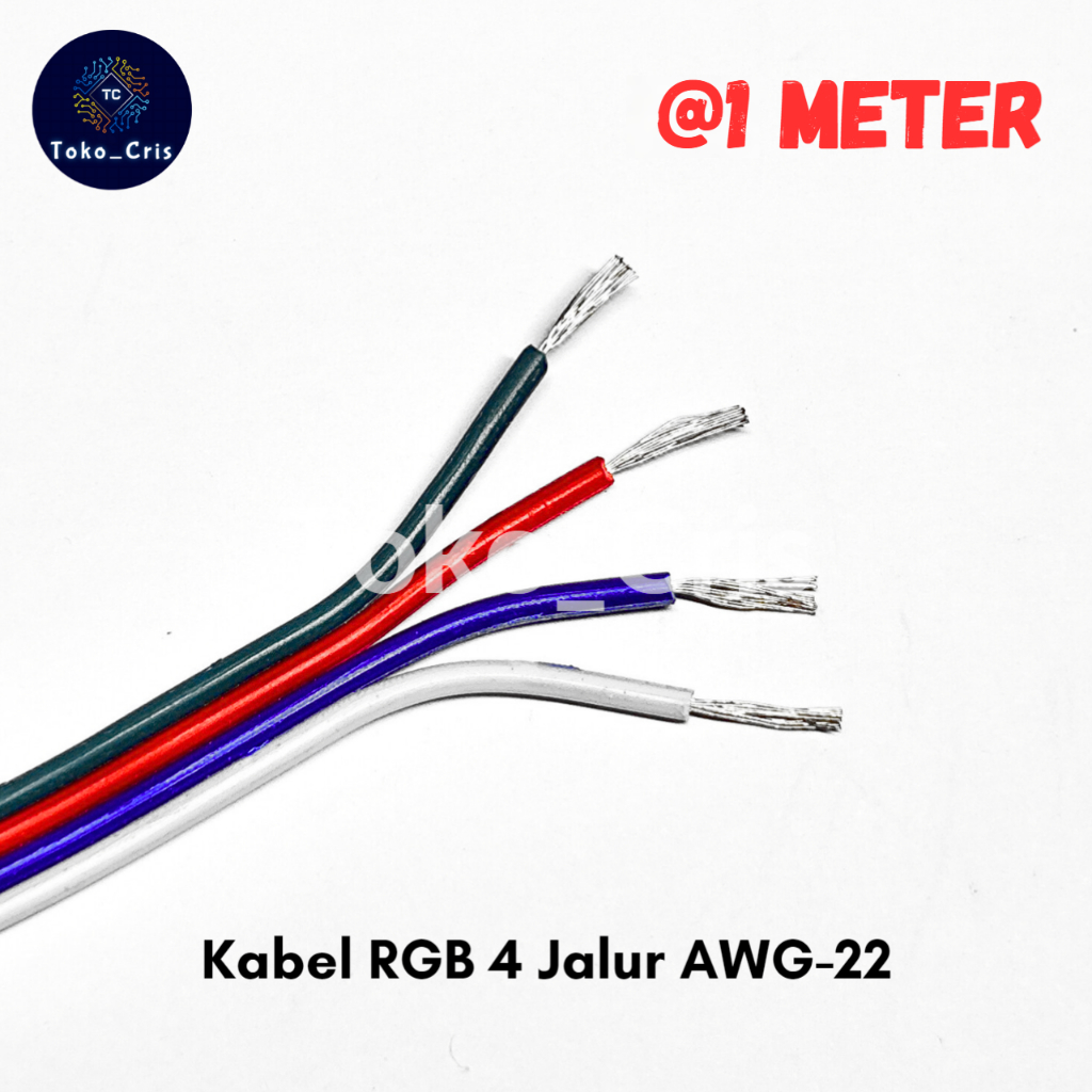 Jual Kabel RGB 4 Jalur AWG 22 / Kabel 4 Pin / Kabel LED Strips RGB ...