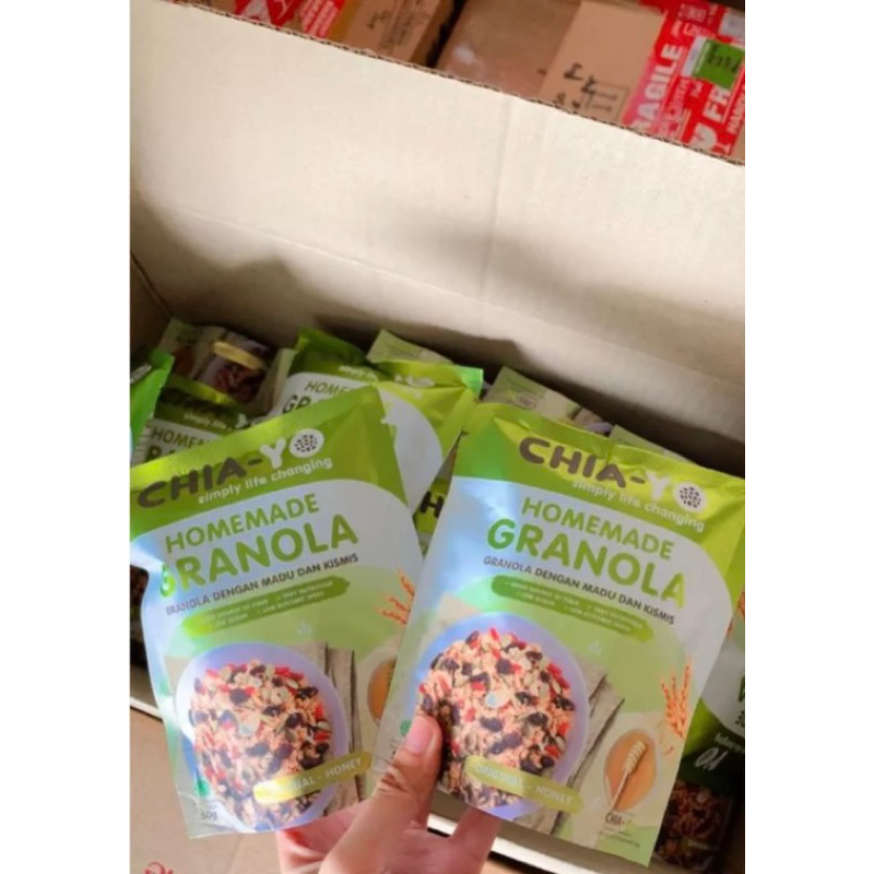 Jual CHIA-YO GRANOLA MAKANAN SEHAT 50g | Shopee Indonesia