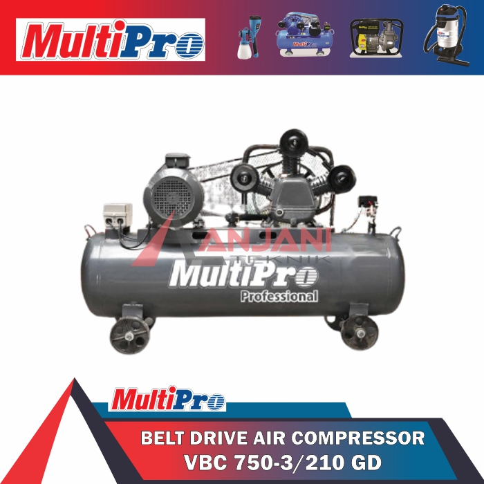 Jual MULTIPRO VBC 750-3/210 GD KOMPRESOR ANGIN LISTRIK 7.5 HP VAN BELT DRIVE AIR COMPRESSOR 7 ...