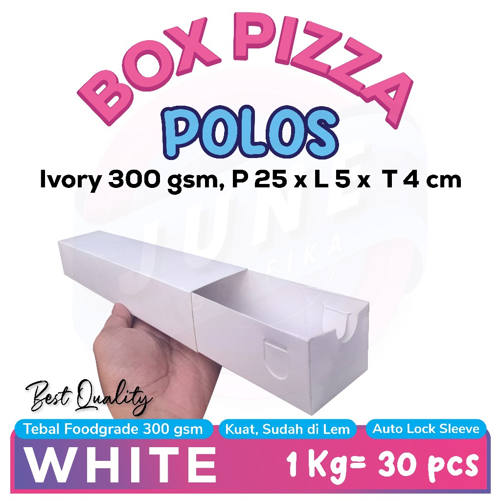 Jual Box Pizza Panjang Ivory 300 gr Foodgrade 25x5x4 | Shopee Indonesia
