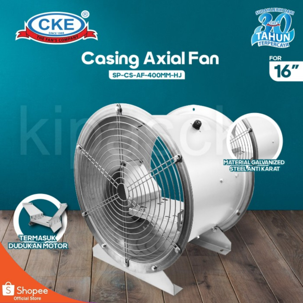 Jual CKE Casing Axial Fan SP-CS-AF-400MM-HJ size 16 Inch Galvanis ...