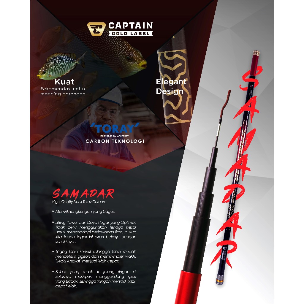 Jual Tegek Captain Carbon Khusus BARONANG, PEMBURU SAMADAR, Tegek ...