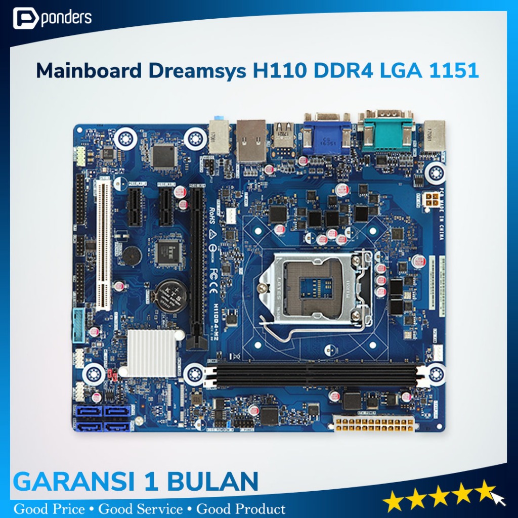 Jual Mainboard Intel H110 Dreamsys LGA 1151 DDR4 Support Gen6 & Gen7 ...