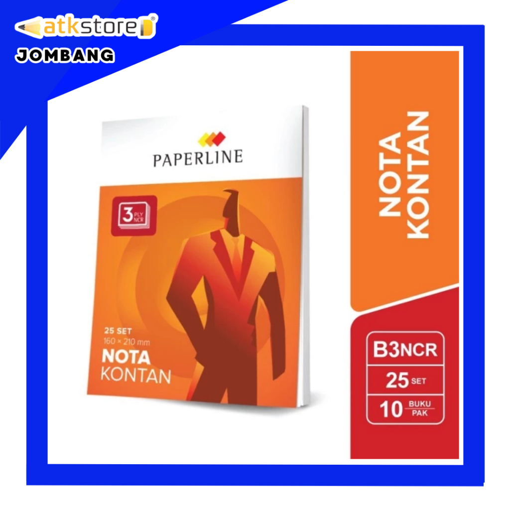 Jual PAPERLINE Nota Kontan NCR B3 160 x 210 mm 3 PLY 25 Lembar - Nota ...