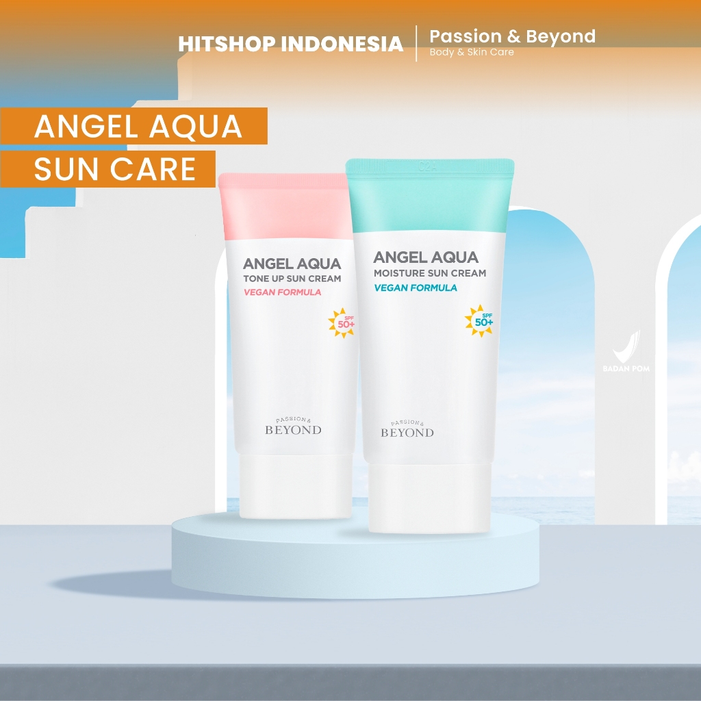 Jual [Passion & Beyond] ANGEL AQUA - Sun Cream (Tone-up Cream 50ml / Moisture Sun Cream 50ml ...