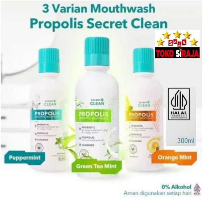 Jual SECRET CLEAN PROPOLIS ANTISEPTIC MOUTHWASH 300ML / OBAT KUMUR ...