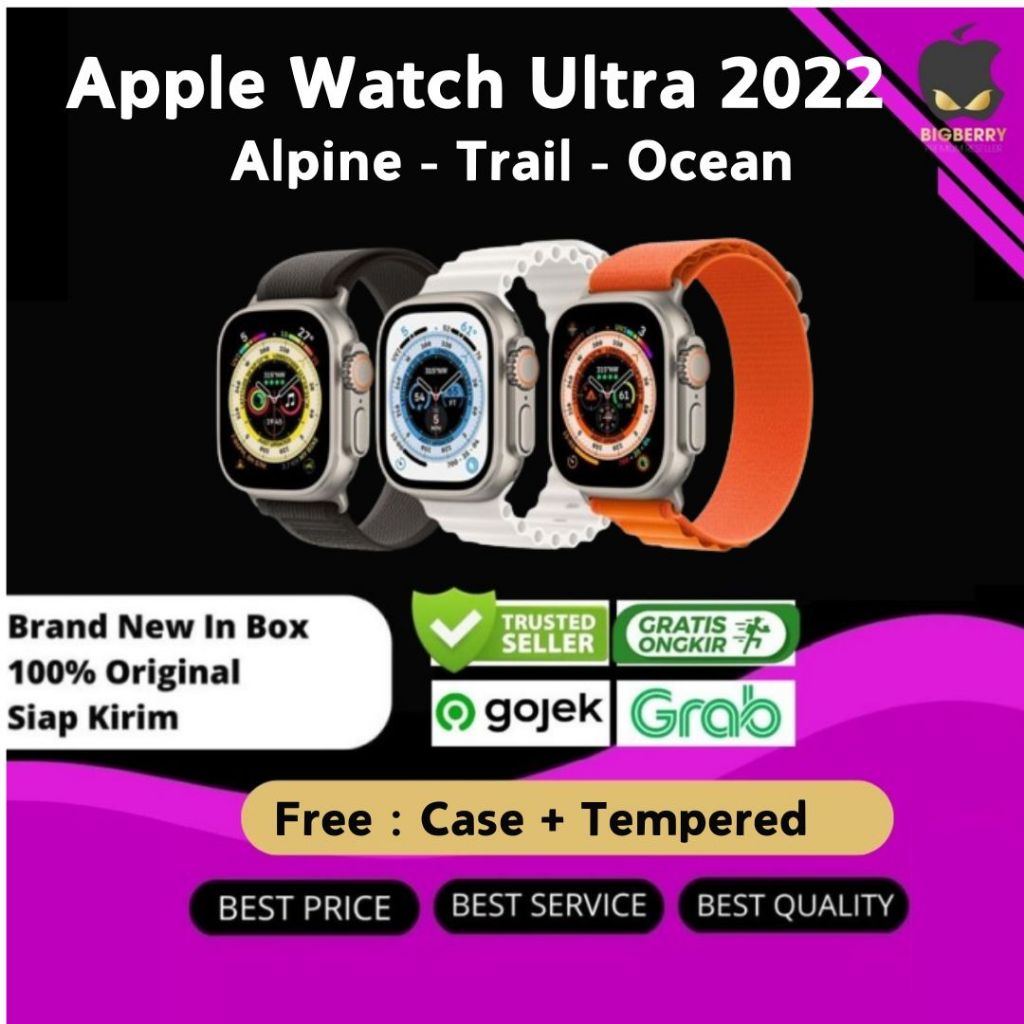 Jual Watch Ultra 2022 49mm Titanium Case Alpine Trail Loop Ocean Band ...
