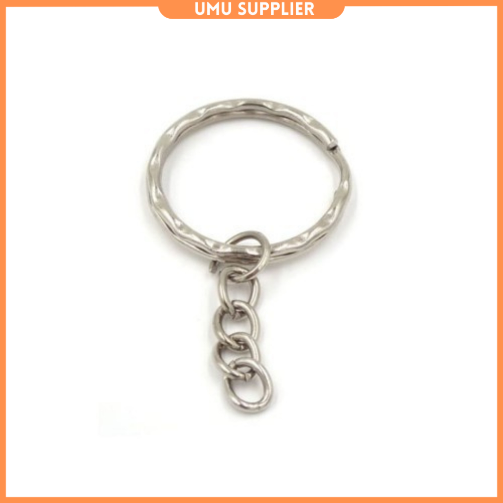 Jual (UMU SUPPLIER) 20 PCS RING WAVE GANTUNGAN KUNCI + RANTAI | BAHAN ...