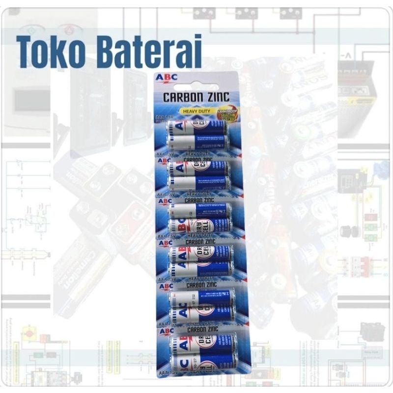Jual Batre Abc AAA/A3/R03 Biru isi 12 Pcs / A3BU12 | Shopee Indonesia