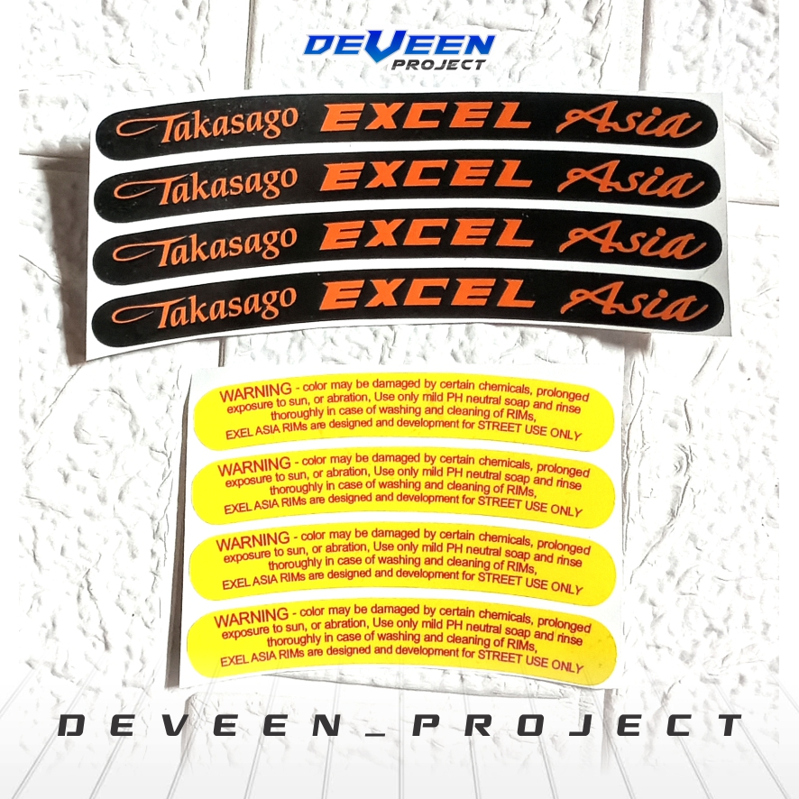 Jual STICKER VELG TAKASAGO EXCEL ASIA - Stiker Tinggal Pasang | Shopee ...