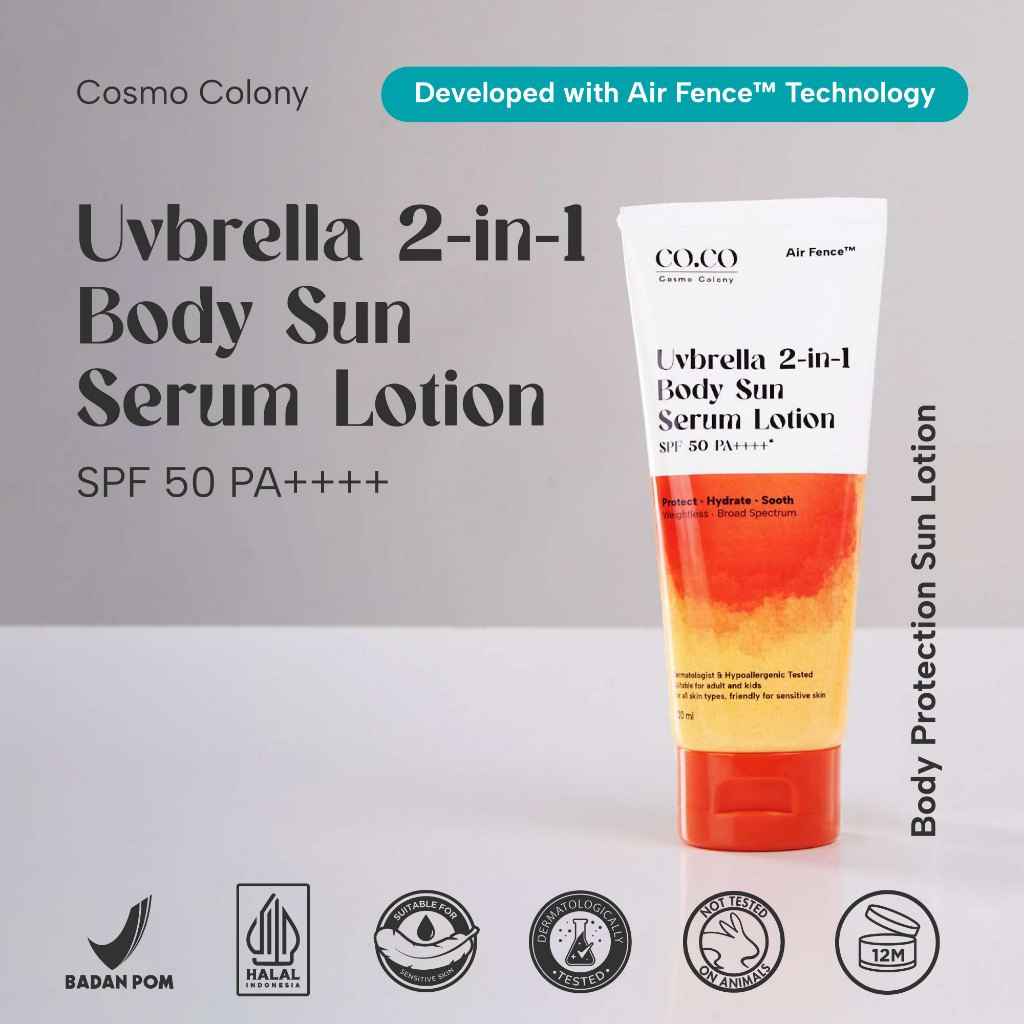 Jual Cosmo Colony Sunscreen Badan CO.CO Uvbrella 2in1 Body Sun Serum ...