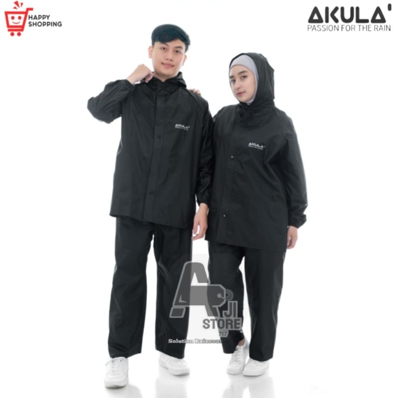Jual Jas Hujan AKULA Mantel Pria Wanita Setelan Baju dan Celana Dewasa Tebal Lentur Tahan Lama ...