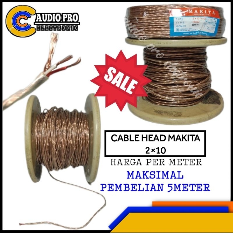 Jual CABLE HEAD MAKITA 2×10 (HARGA PER METER) | Shopee Indonesia