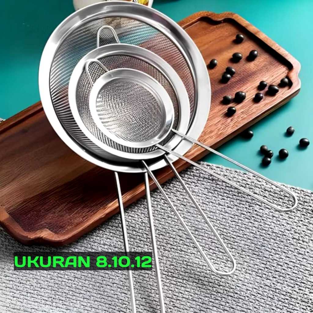 Jual 1 Set Saringan Stenlis ada 3 ukuran untuk penyaringan tepung atau ...