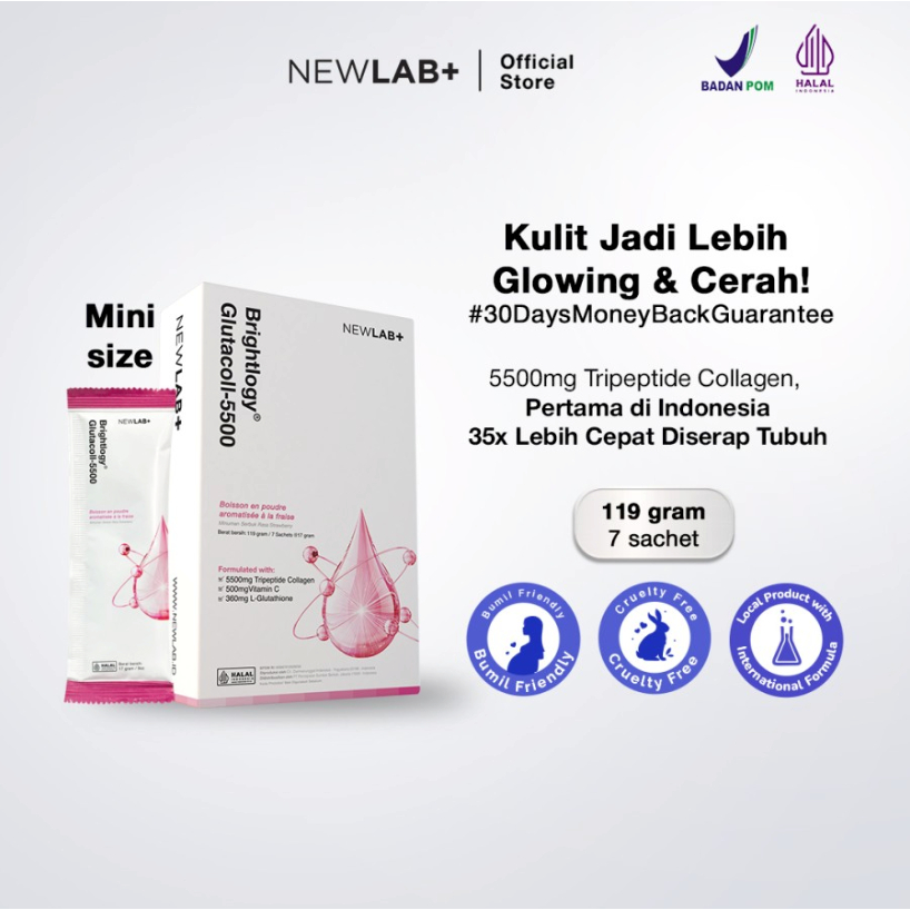 Jual NEWLAB Brightlogy Mini GlutaColl-5500 | Minuman Glutathione | Collagen | Shopee Indonesia