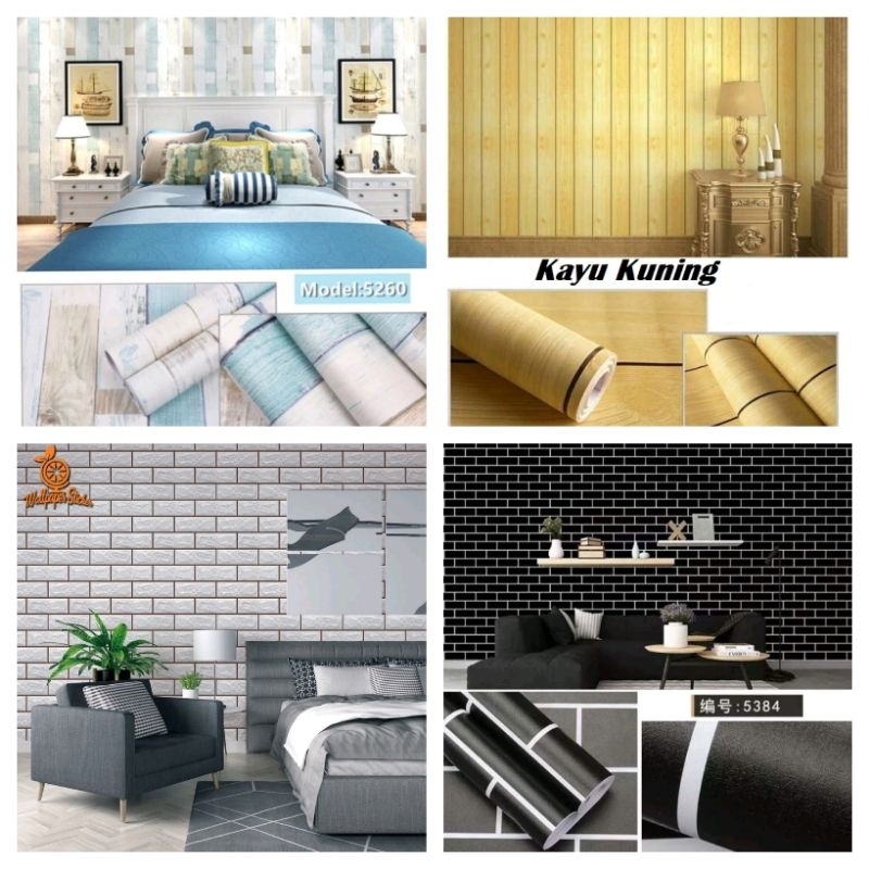 Jual Wallpaper Dinding Kayu Wallpaper Pintu Wallpaper Kayu Sticker Kayu ...