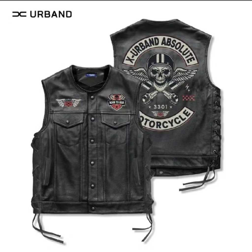 Jual Rompi Motor Pria Kulit Sintetis Bikers Motorcycle | Shopee Indonesia