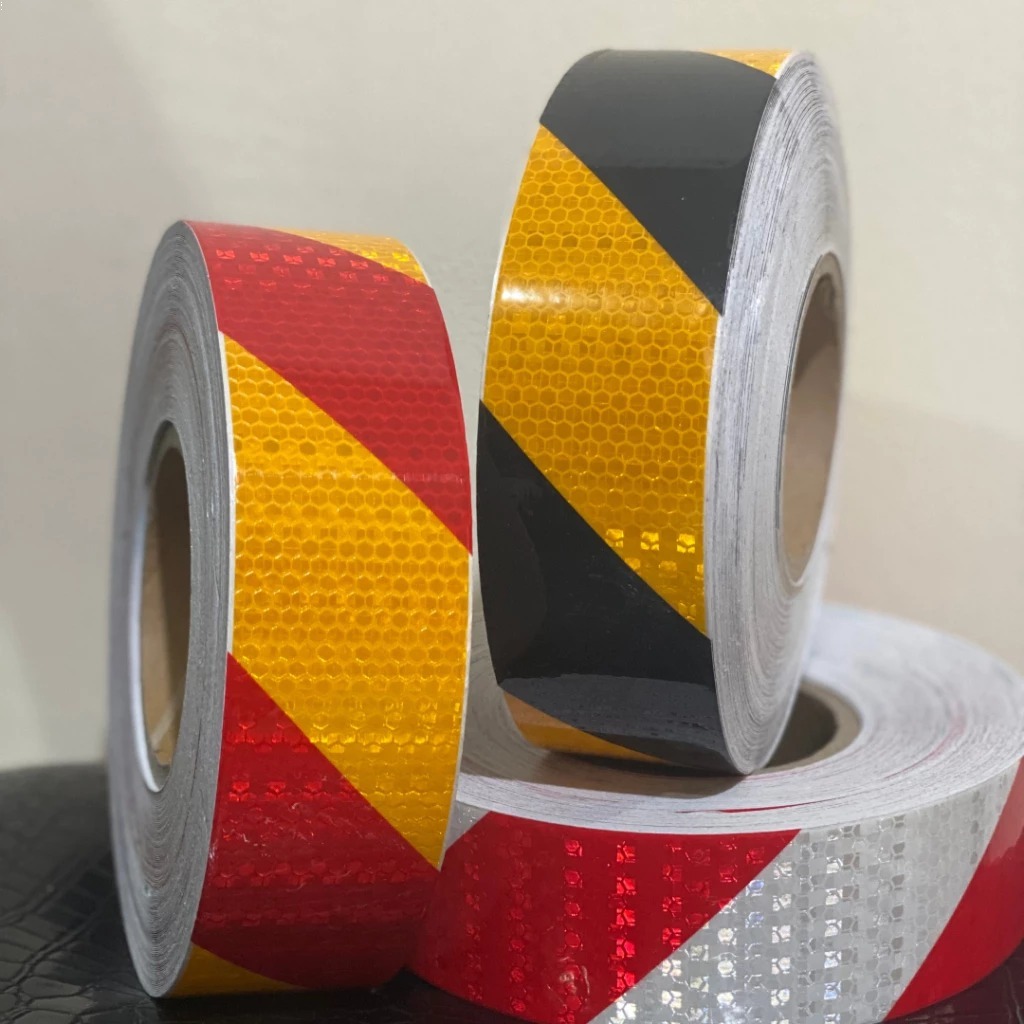 Jual Stiker Reflektor Stiker Reflektif Hitam Kuning Police Line Stiker ...