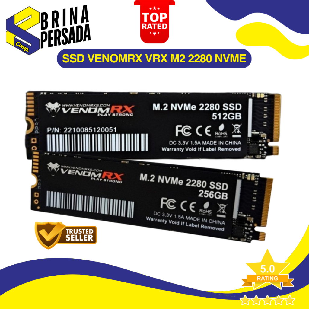 Jual SSD VENOMRX VRX M2 2280 NVMe 128 GB / 256GB / 512GB / 1TB | Shopee Indonesia