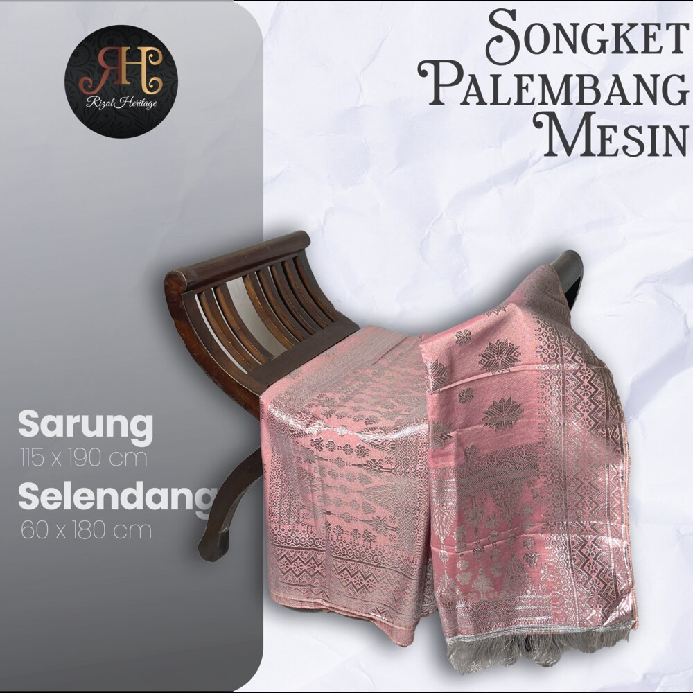 Jual Songket Palembang Mesin seperti Tenun Motif Cantik Manis Warna ...