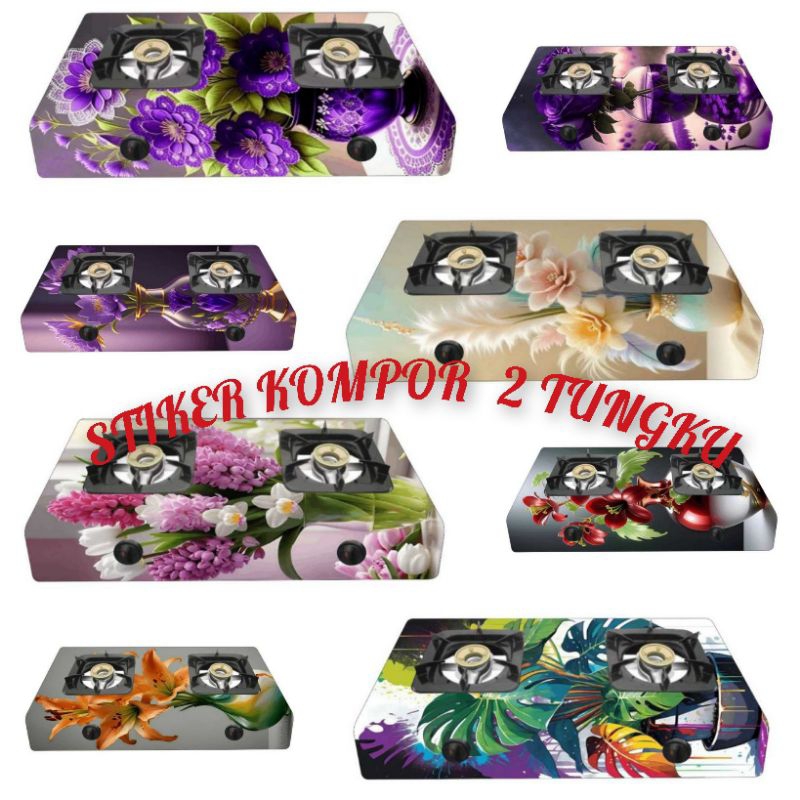 Jual STIKER KOMPOR 2 TUNGKU MOTIP BUNGA BARU | Shopee Indonesia