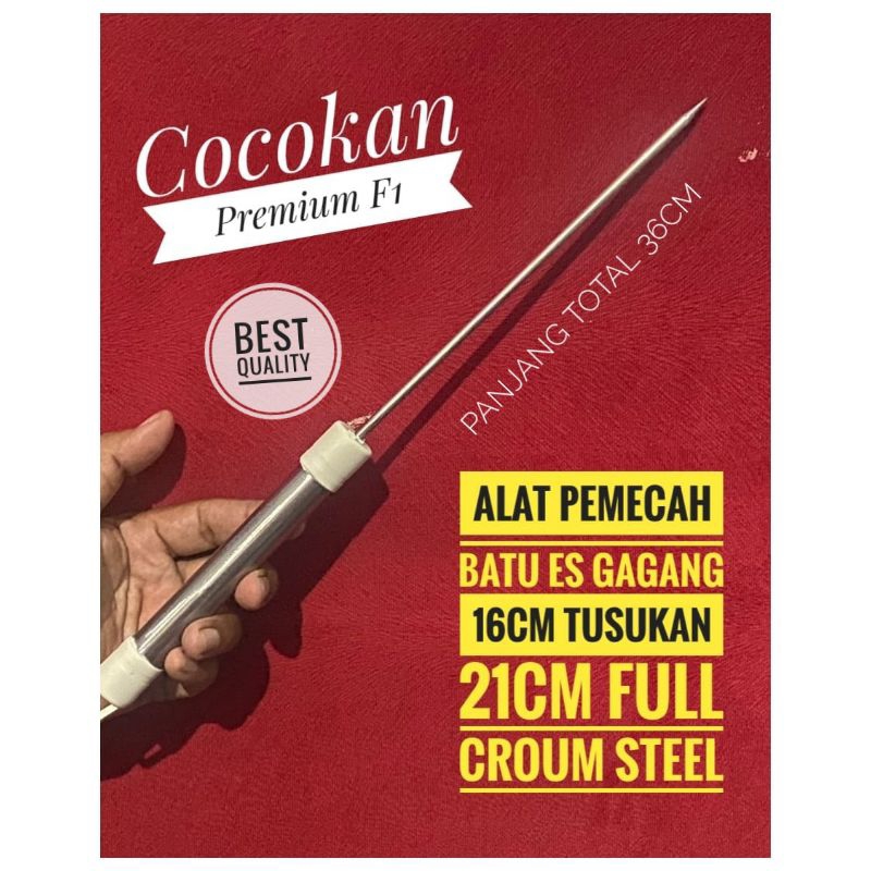 Jual Cocokan es alat khusus tusukan batu es panjang 35cm Full besi ...