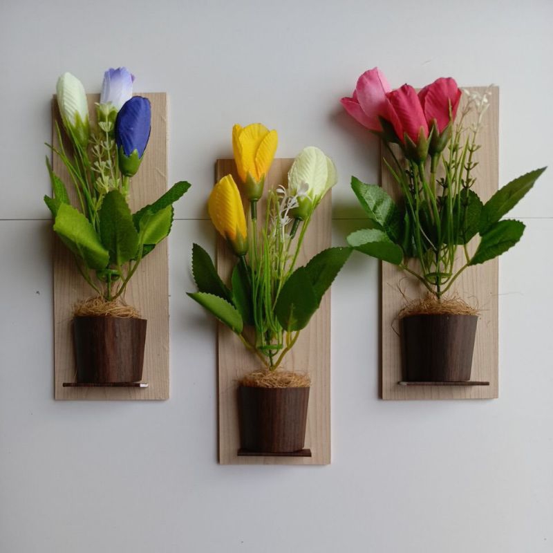 Jual Bunga Tulip Hiasan Dinding Tempel Dekorasi Rumah Artificial ...