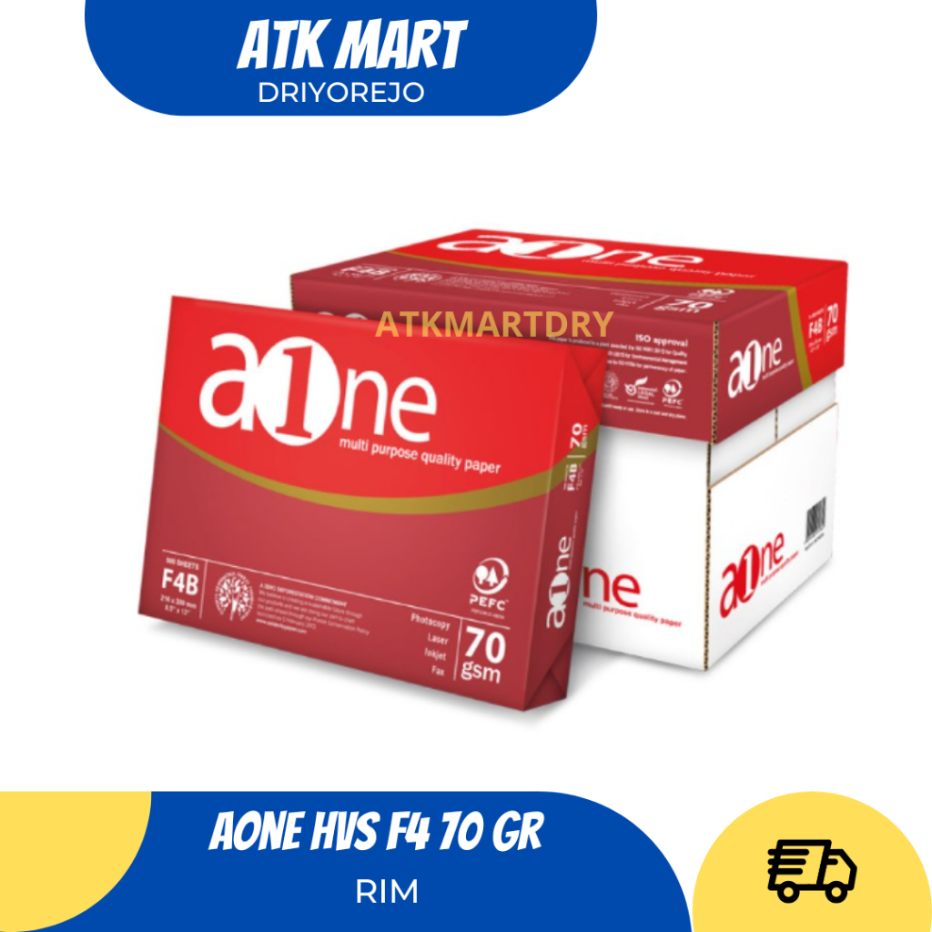 Jual KERTAS HVS F4 70 GRAM AONE 1 RIM 500 SHEET (LEMBAR) COPIER PAPER FOTOCOPY 70GSM | Shopee ...