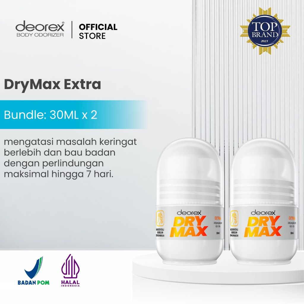 Jual [Bundling 2pcs] Deorex DryMax Extra Clinical Antiperspirant Deodorant Whitening Brightening ...